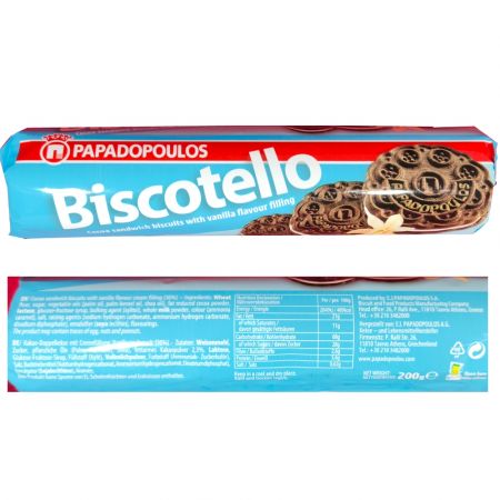 Biscotello sandwich biscuits: Natural, sweet taste.