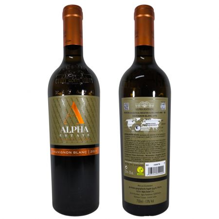 Sauvignon Blanc, ein griechischer trockener Weißwein.