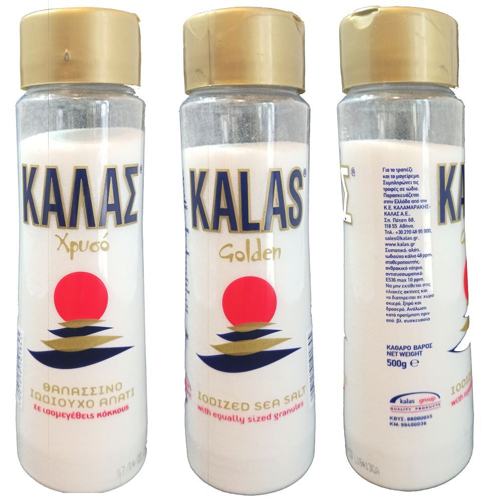Kalas Salt Golden: Naturally mineral-rich sea salt.